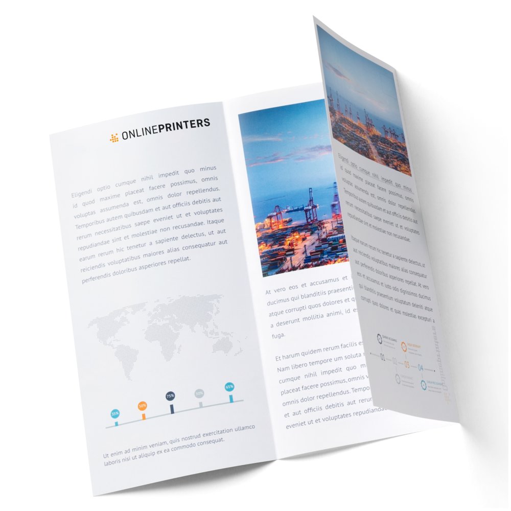 Dépliant format portrait, A6/5, A6/5 chez Onlineprinters